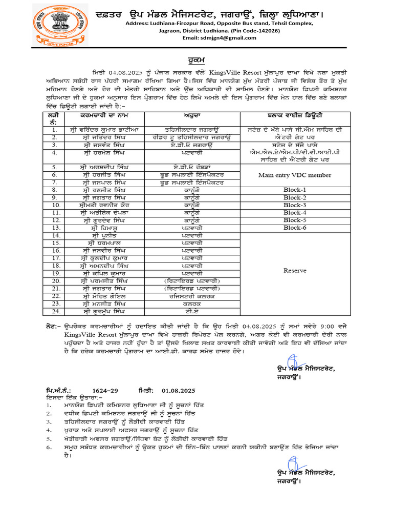 Duty Order Related Nasha Mukti Abimaan | PDF | Chess Theory | Chess Openings