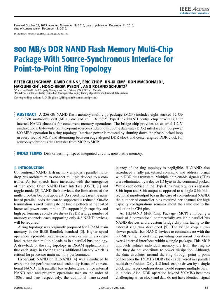 800 MB/s DDR NAND MCP with Synchronous Interface | PDF | Flash Memory ...
