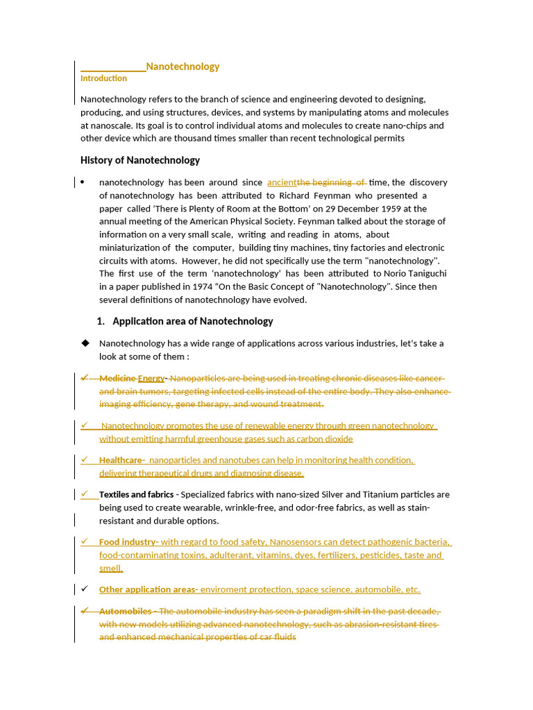 Nanotechnology Updated (2) | PDF | Nanotechnology | Physical Sciences