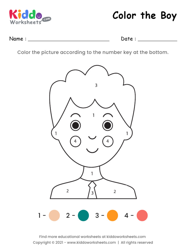 Color the Boy Worksheet | PDF