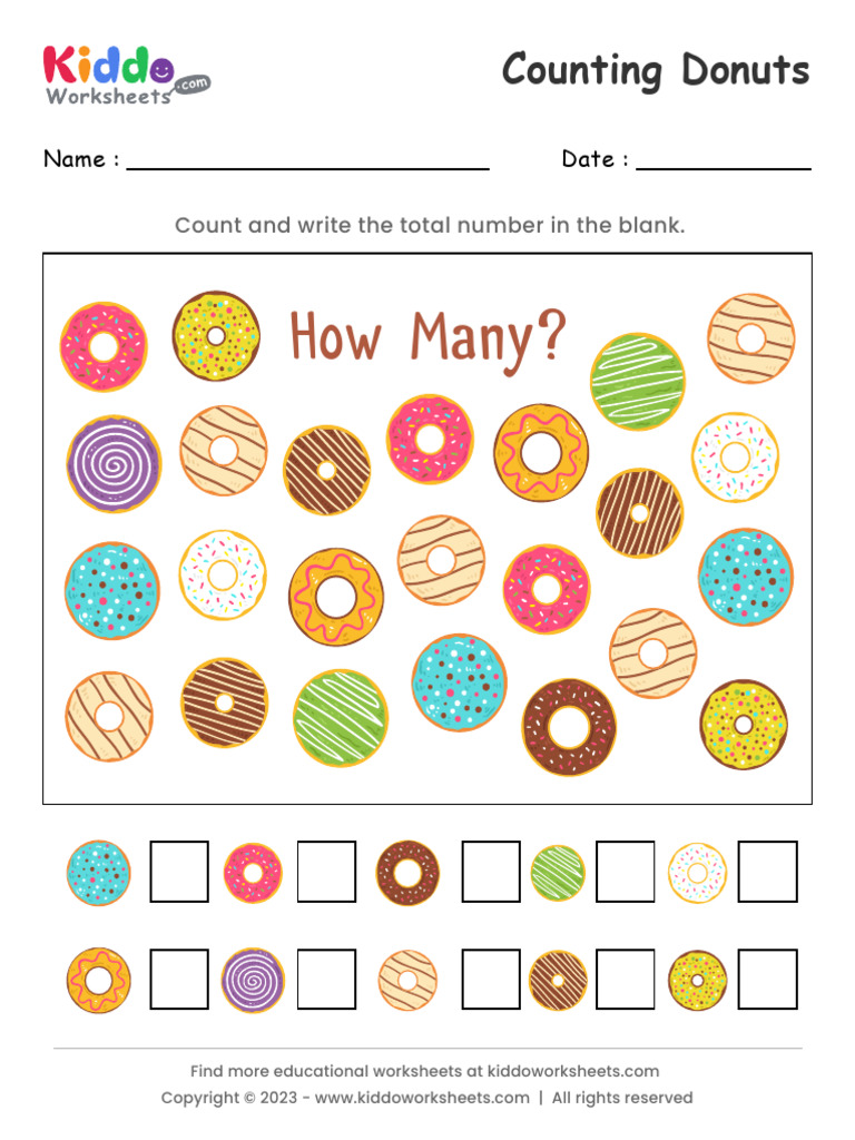 Counting Donuts Worksheets | PDF