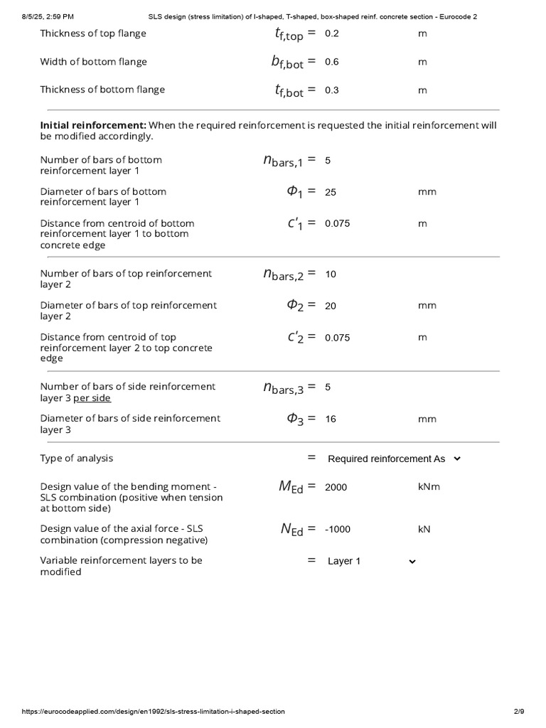 SLS Design for Reinforced Concrete Sections | PDF | Stress (Mechanics ...