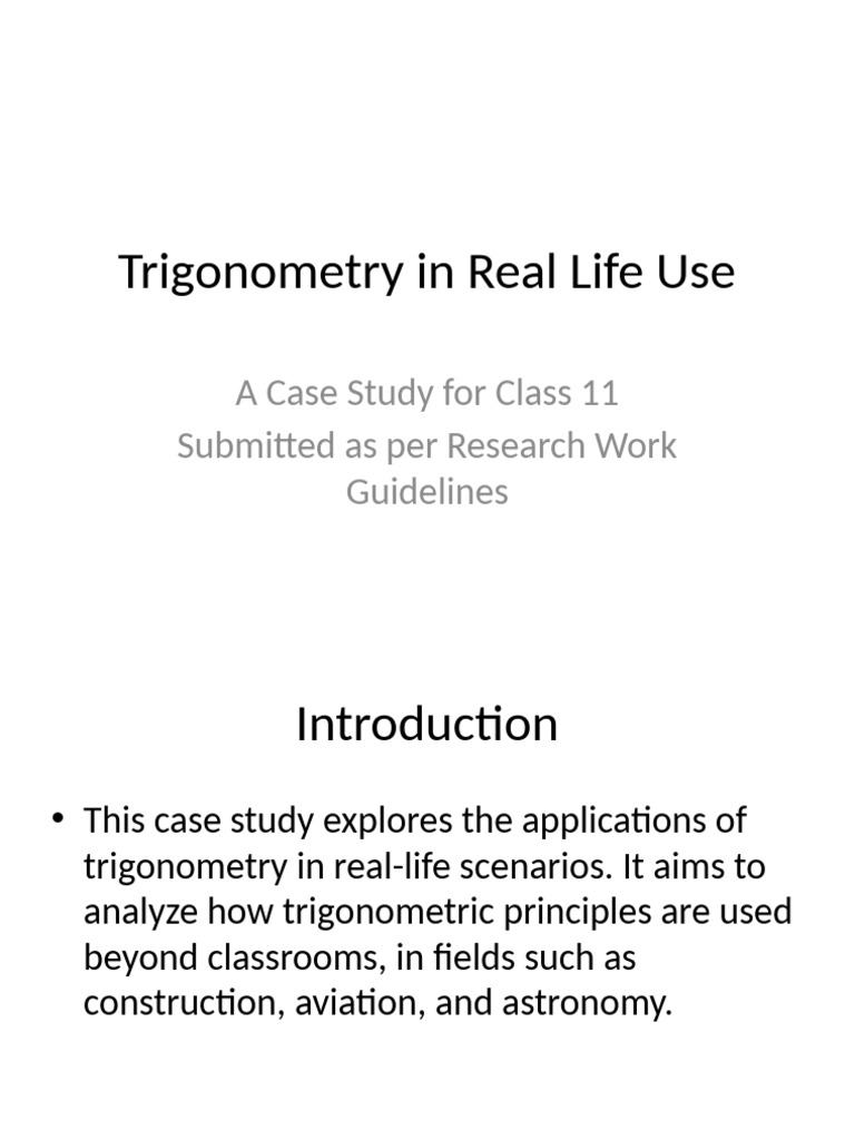Trigonometry Applications in Real Life | PDF