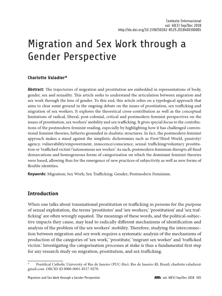 Gender Perspectives on Migration & Sex Work | PDF | Feminism | Gender ...