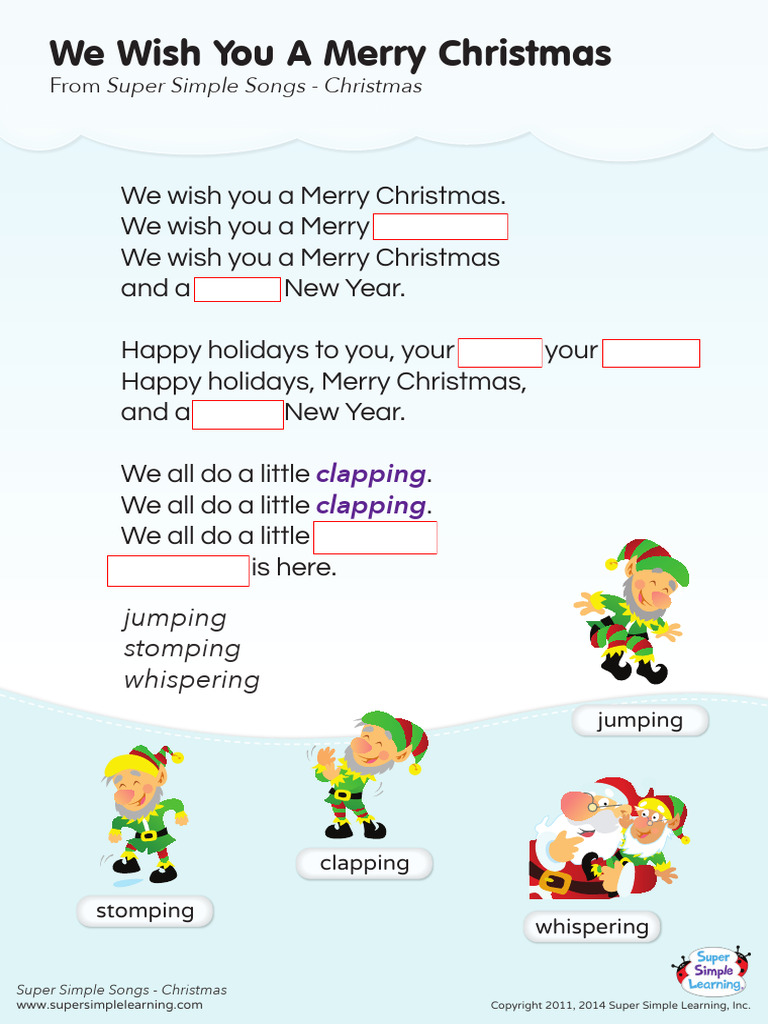 Lyrics Poster We Wish You A Merry Christmas | PDF