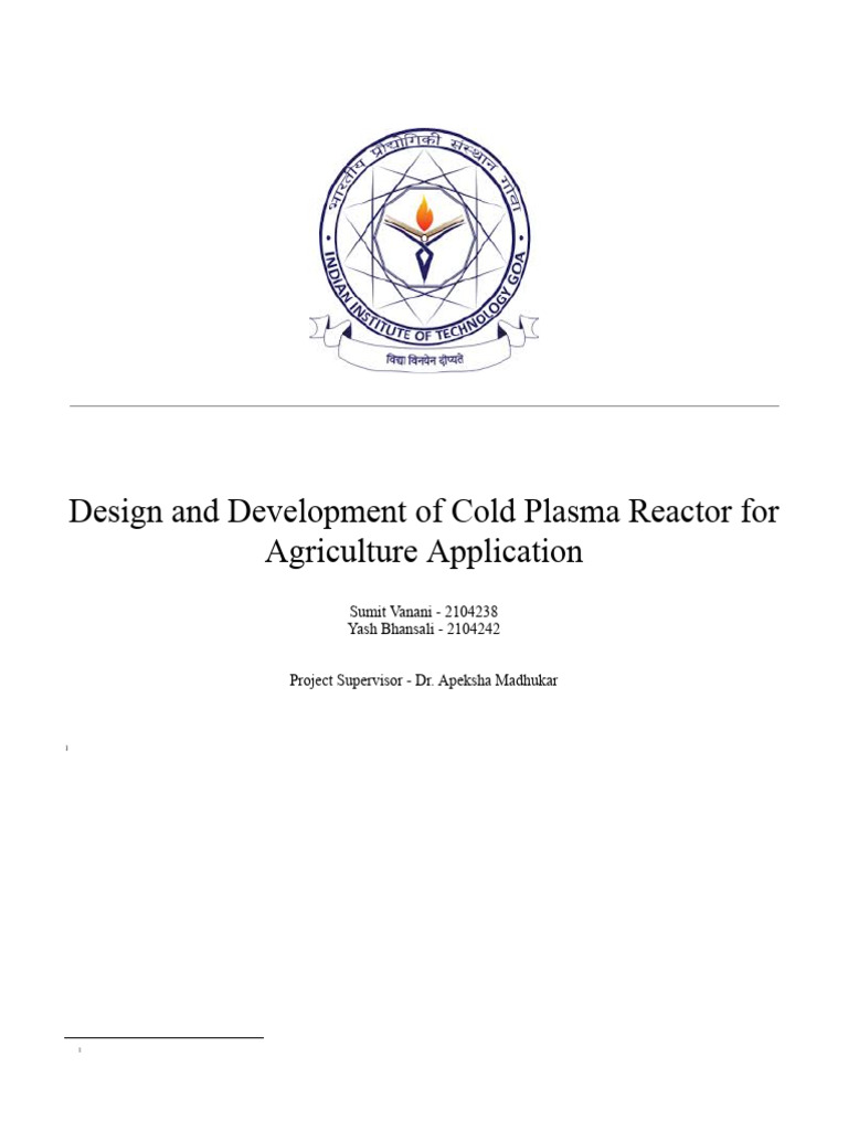 Cold Plasma Reactor for Seed Treatment | PDF | Seed | Germination