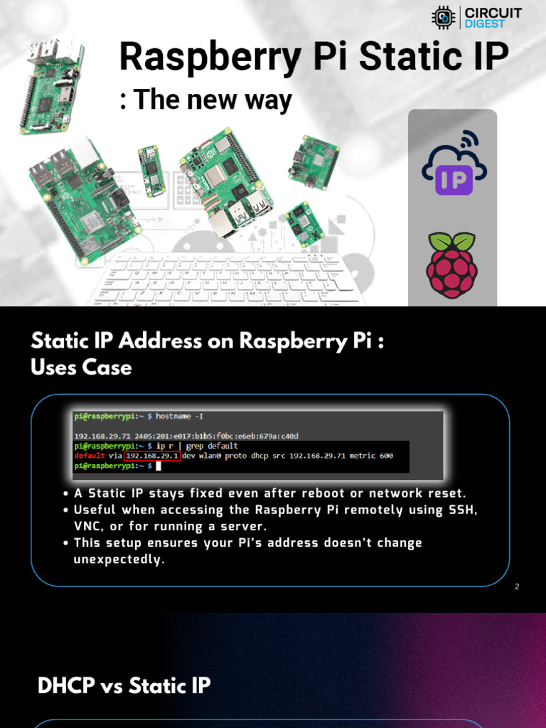 Set A Static IP On Raspberry Pi | PDF