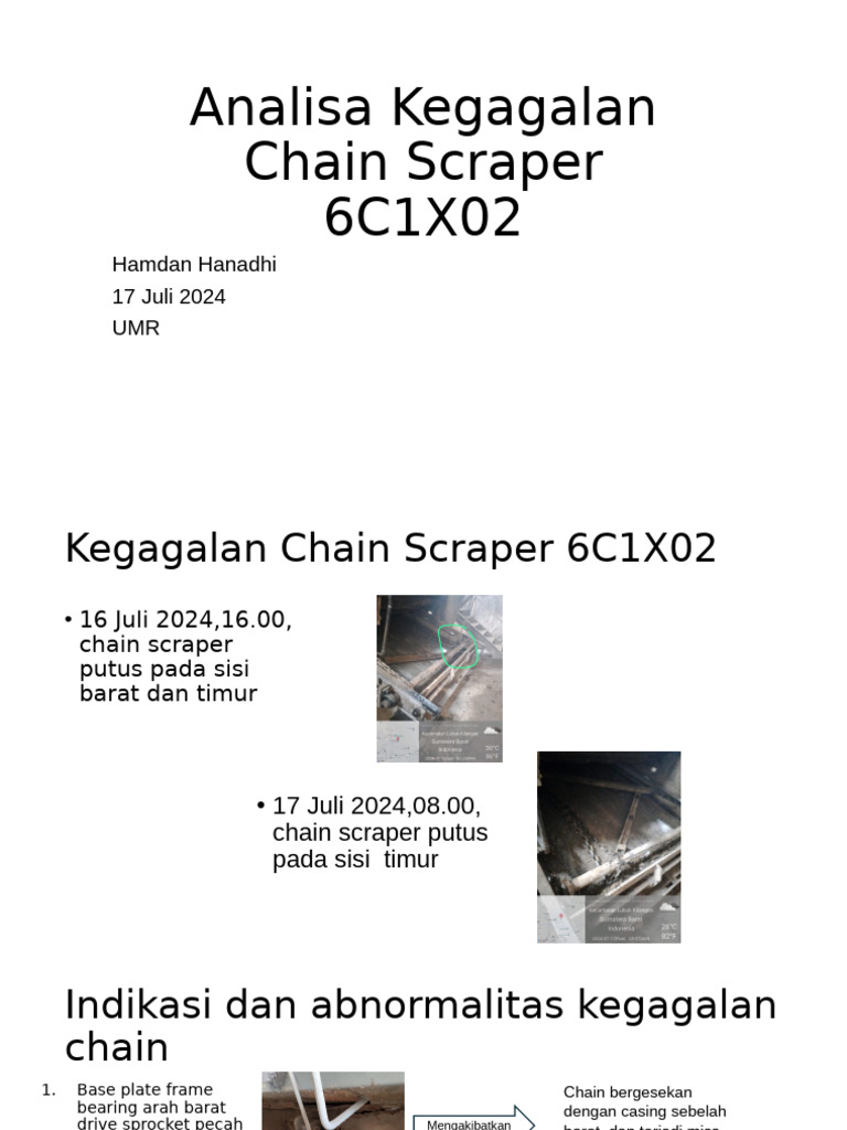 6C1X02, Kegagalan Chain Scraper | PDF