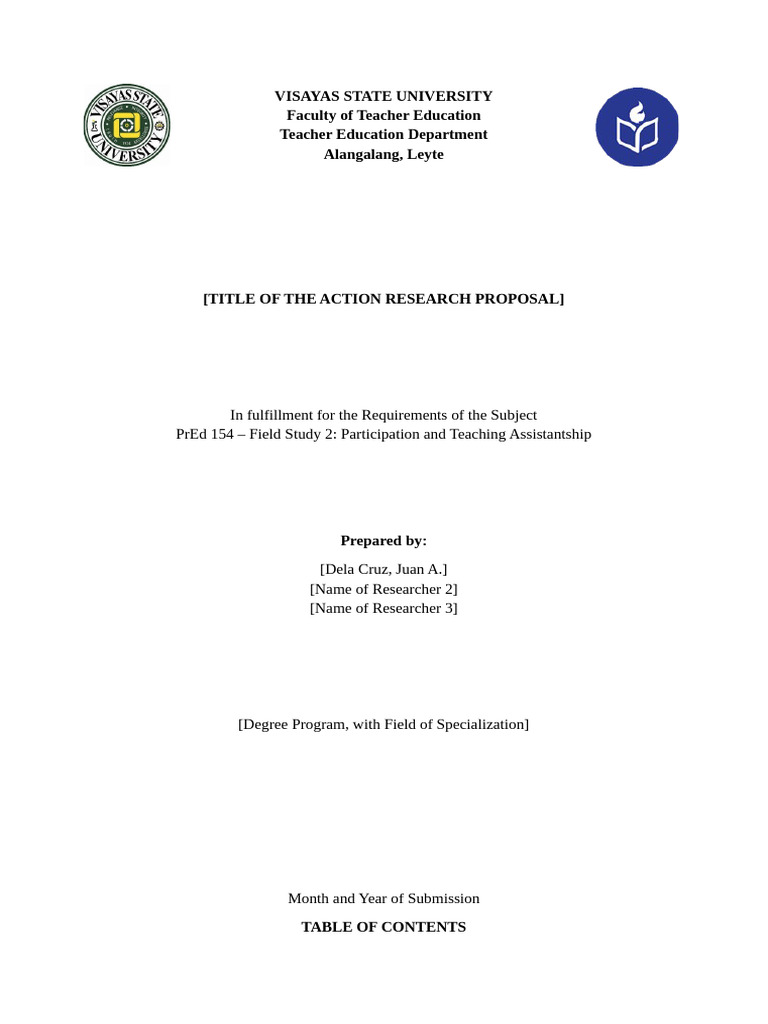 Action-Research-Proposal-Template-fr-VSU-MAIN | PDF | Methodology ...