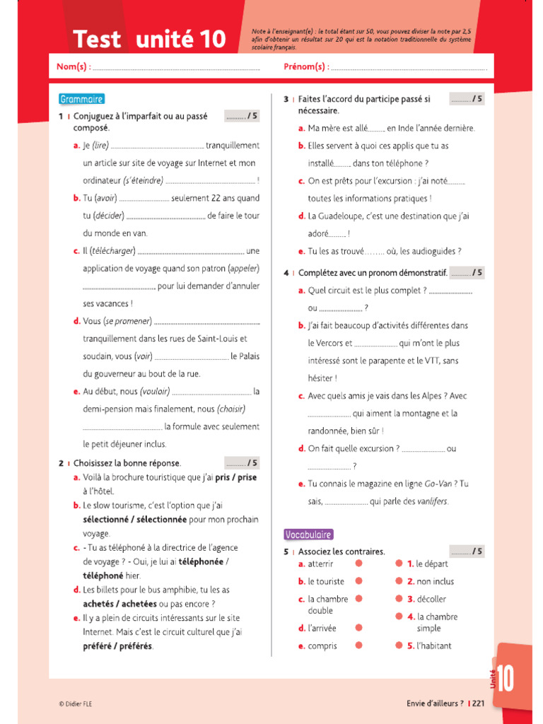 Edito Test Unite 10 | PDF