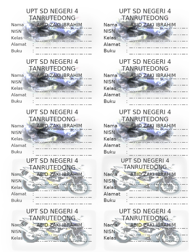 (Ukuran Label Und) Buku - SD | PDF