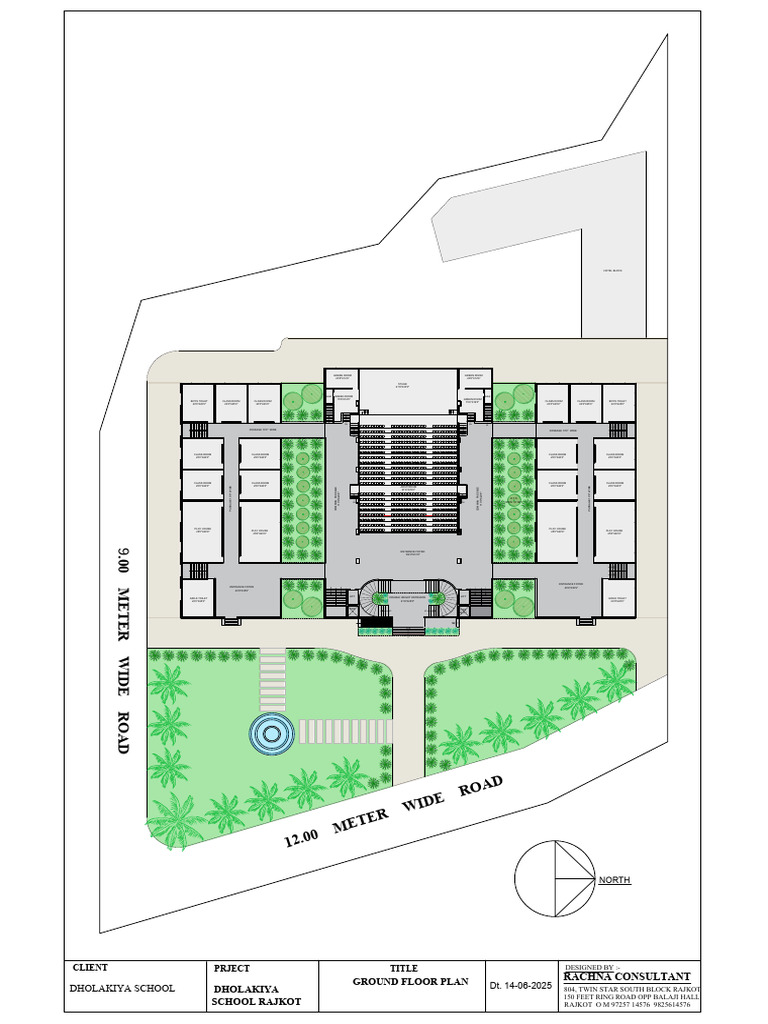 Dholakiya School Ground Floor Plan | PDF