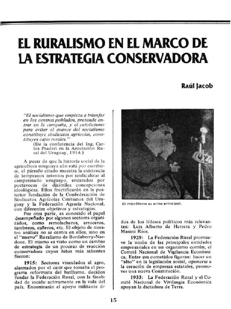 Jacob, Raul - El - Ruralismo - Hoy Es Historia, Abril-Mayo 1984, Año I ...