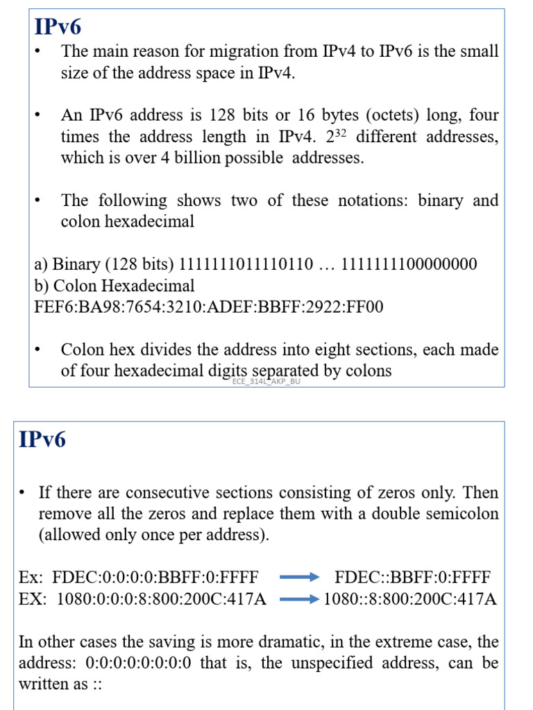 Computer Networks Week 8.1 IPV6 | PDF