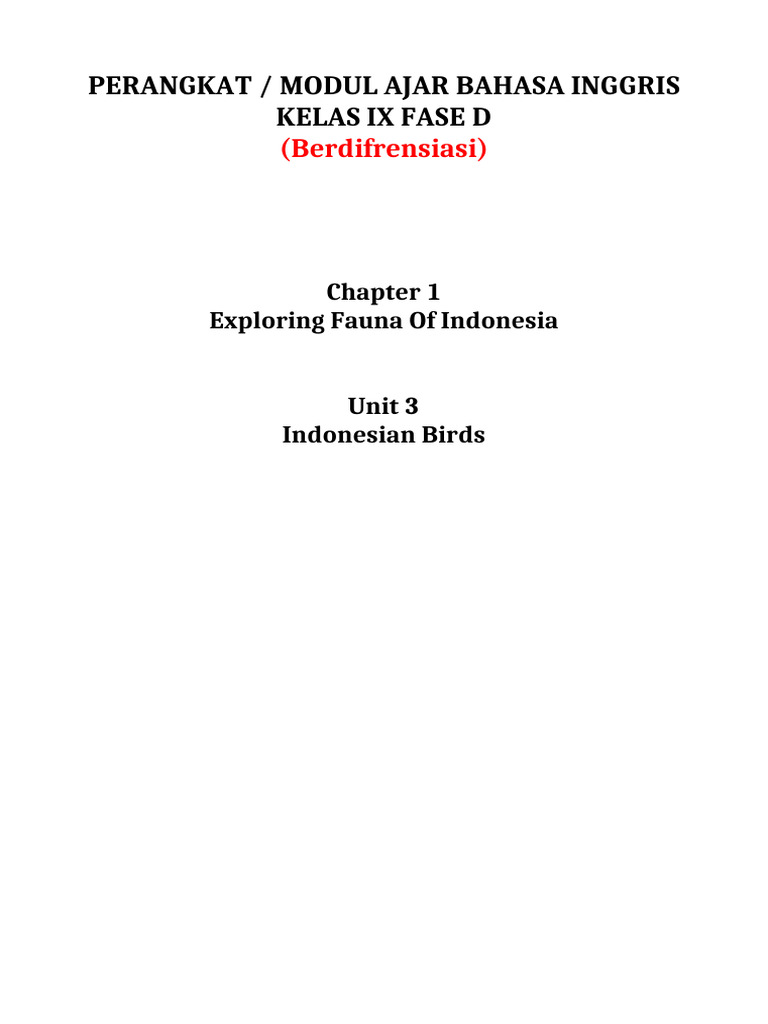 Modul Ajar Chapter 1 Unit 3 Pembelajaran 5 & 6 | PDF