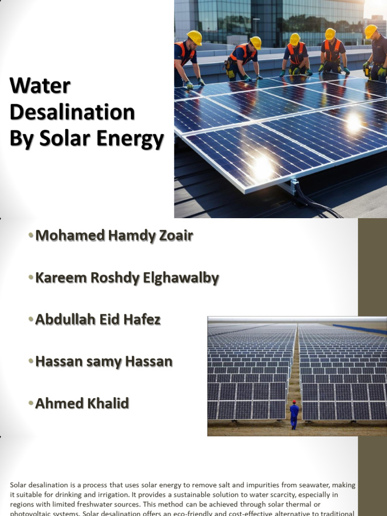 Solar Desalination Techniques Overview | PDF | Desalination | Solar Energy