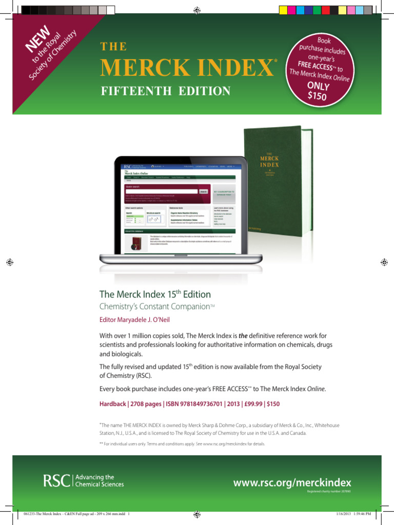Merck Index 15th Edition Overview | PDF | Merck & Co.