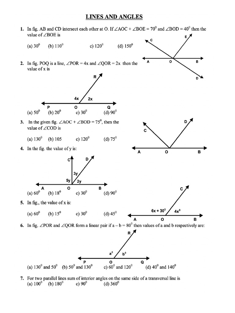 Lines and Angles | PDF