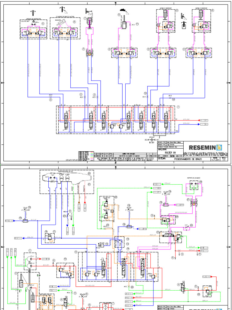 Plano Hidráulico JMC-1115 - Bolter 99 | PDF | Veículos | Máquinas