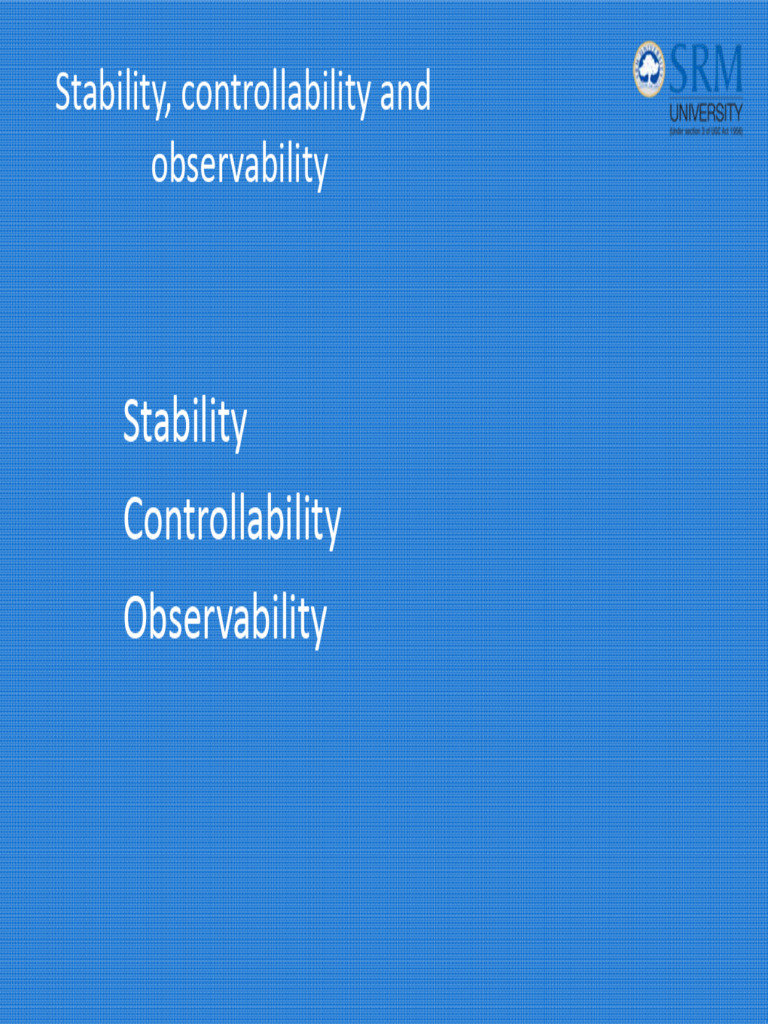IC0503-Advance Control Theory | PDF | Stability Theory | Eigenvalues And Eigenvectors