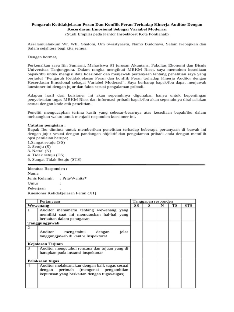 Koesioner MBKM Riset | PDF