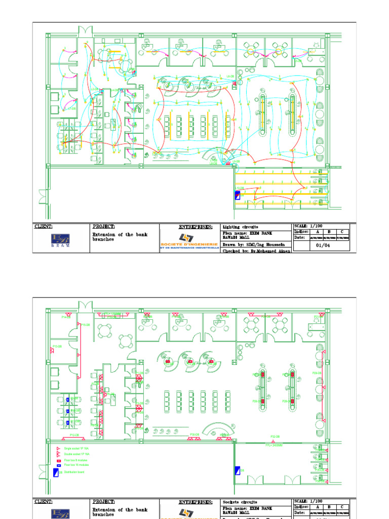Electrical Plans For Exim Bank BAWADI MALL | PDF | Lighting | Light