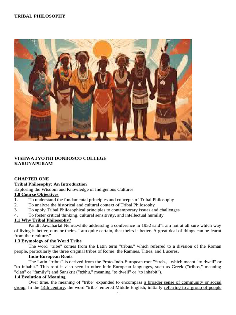 Tribal Philosophy Classnotes 2025 | PDF | Storytelling | Divinity