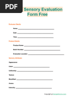 Tasting Form Evaluation Template | PDF