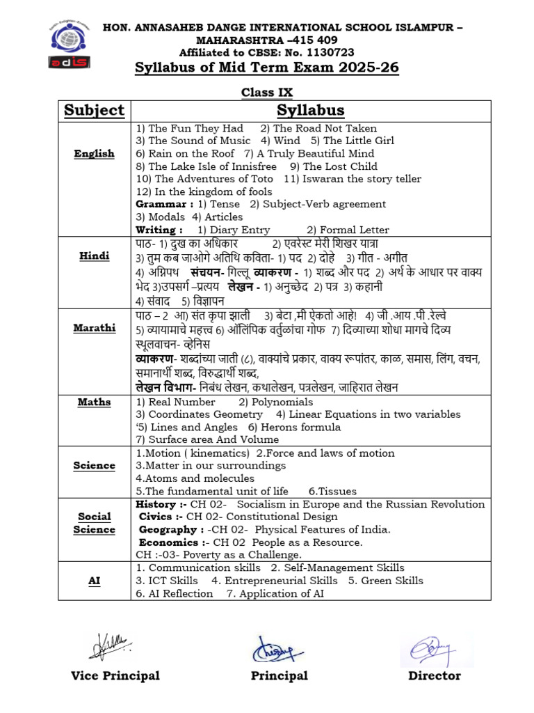 Mid Term Syllabus 25-26-2 | PDF
