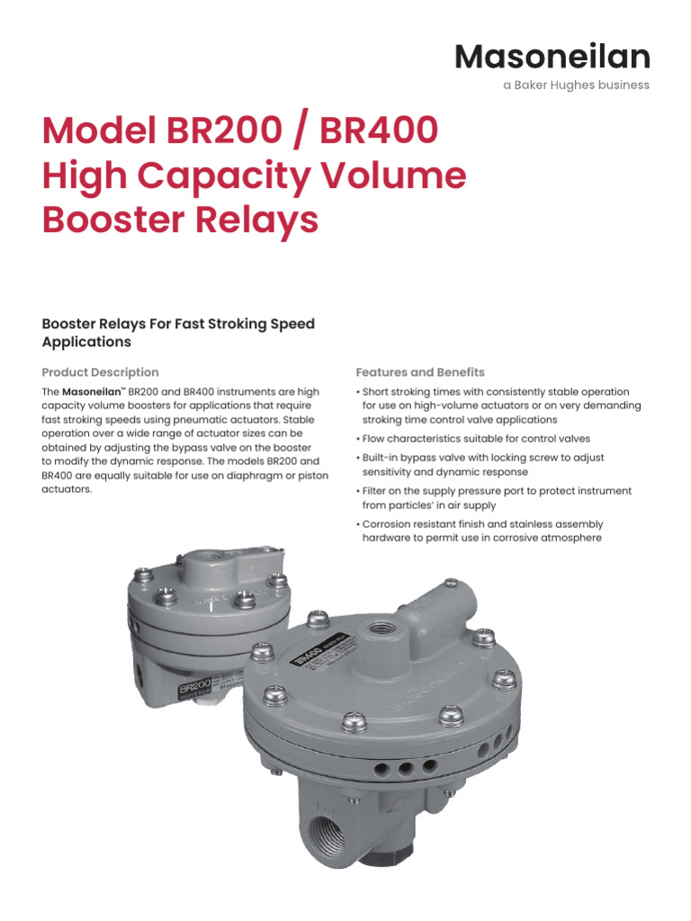 BHMN BR200 BR400 FS 20224A X 0722 English | PDF | Valve | Actuator