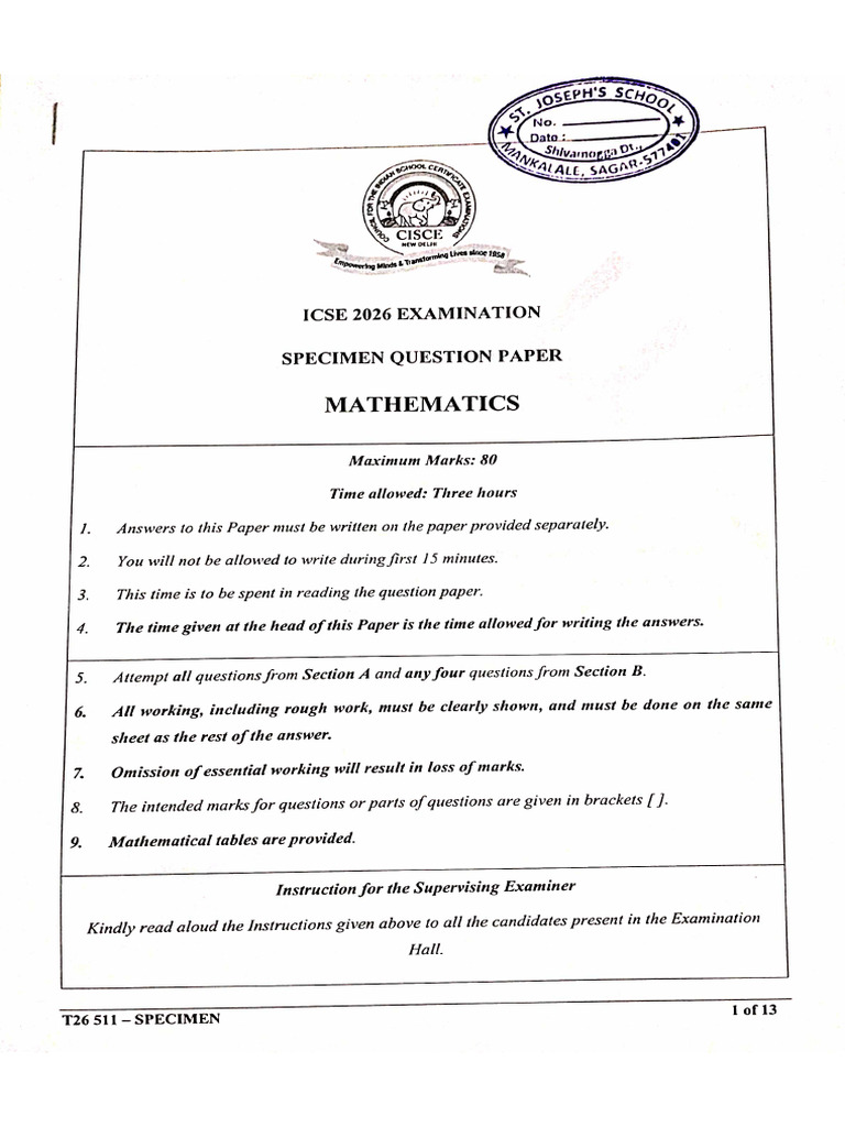 Math Specimen | PDF