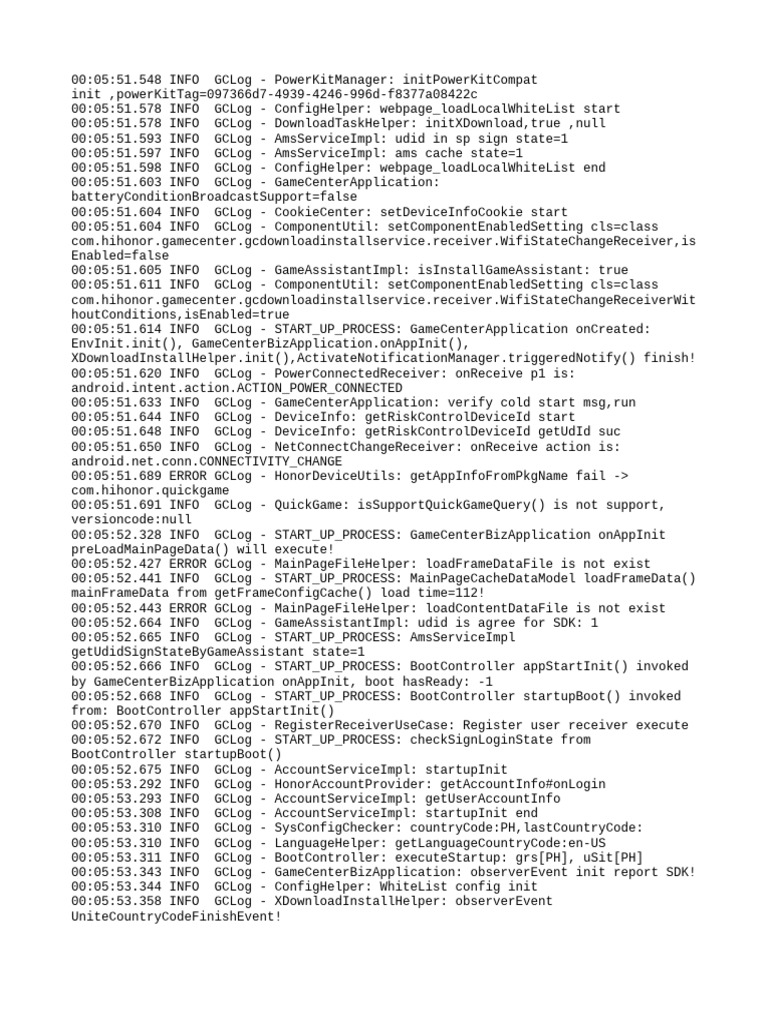 Game Center Application Log Analysis | PDF | Computer Engineering ...