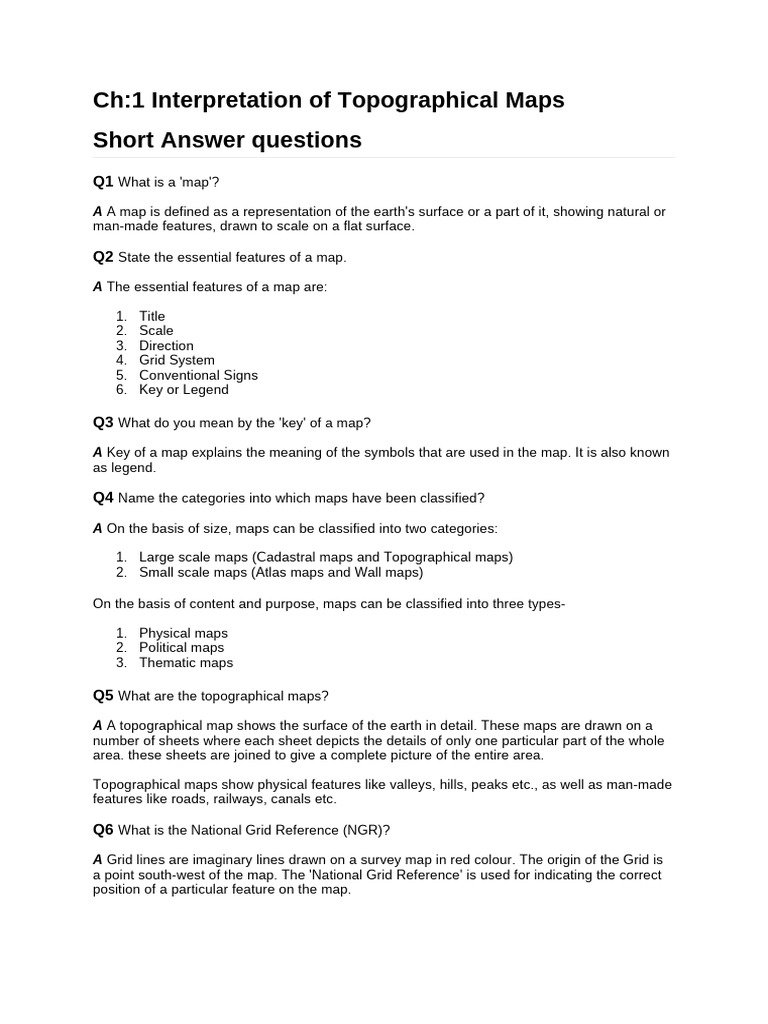 Geo Grade 10 Chapter 1 To 4 | PDF | Contour Line | Map