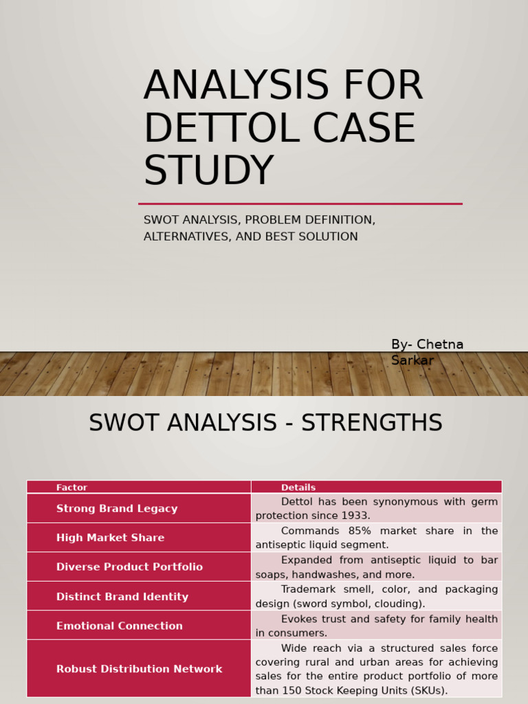 Dettol Case Study: SWOT & Alternatives | PDF | Brand | Swot Analysis