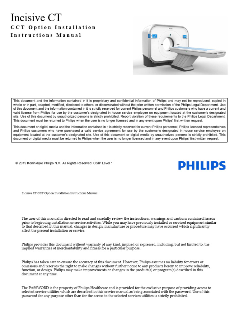 Incisive CT CCT Option Installation Instructions Manual | PDF | X Ray ...