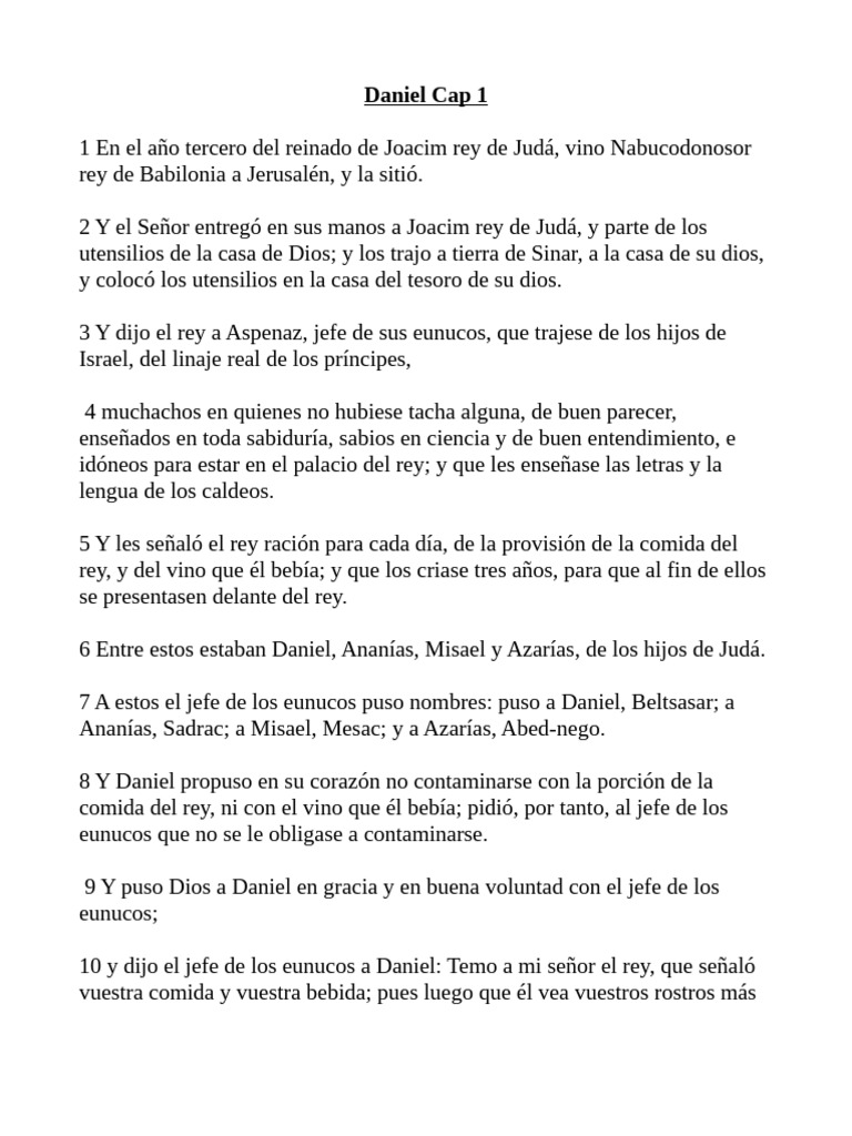 Daniel Cap 1 | PDF | Daniel (figura bíblica) | Jeremías