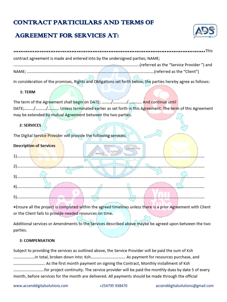 Contract Forms For Accend Digital Solutions | PDF | Private Law | Business Law