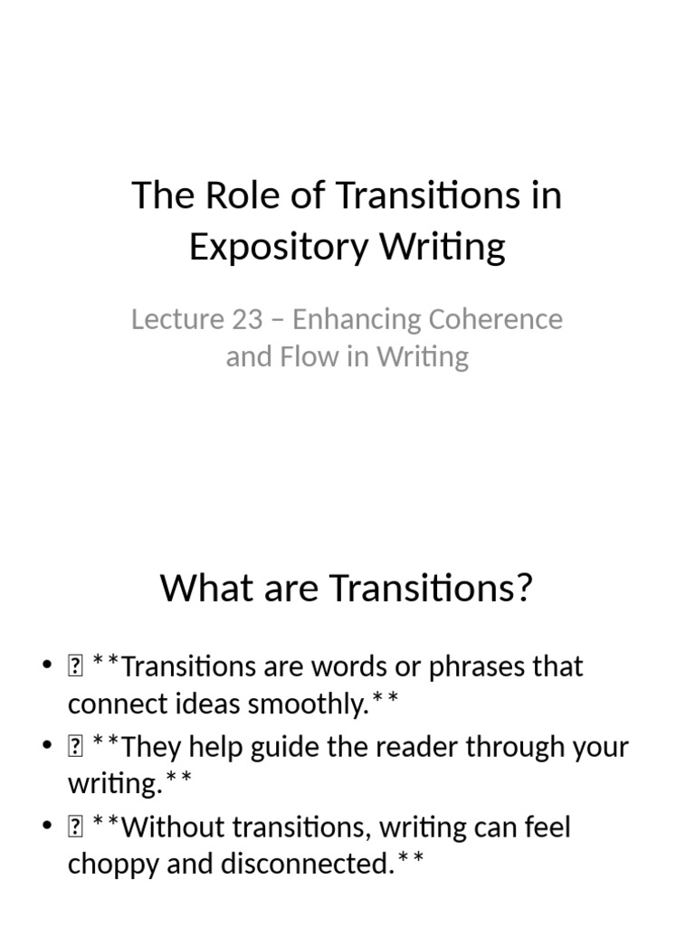 Expository Writing Lecture23 | PDF