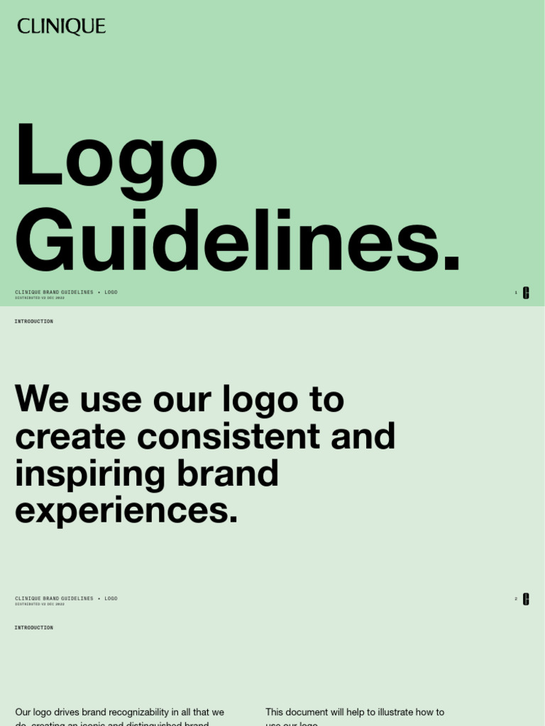 Clinique Logo Usage Guidelines | PDF | Logos | Design