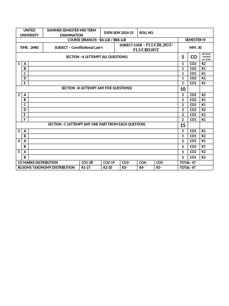 Constitution Paper II | PDF