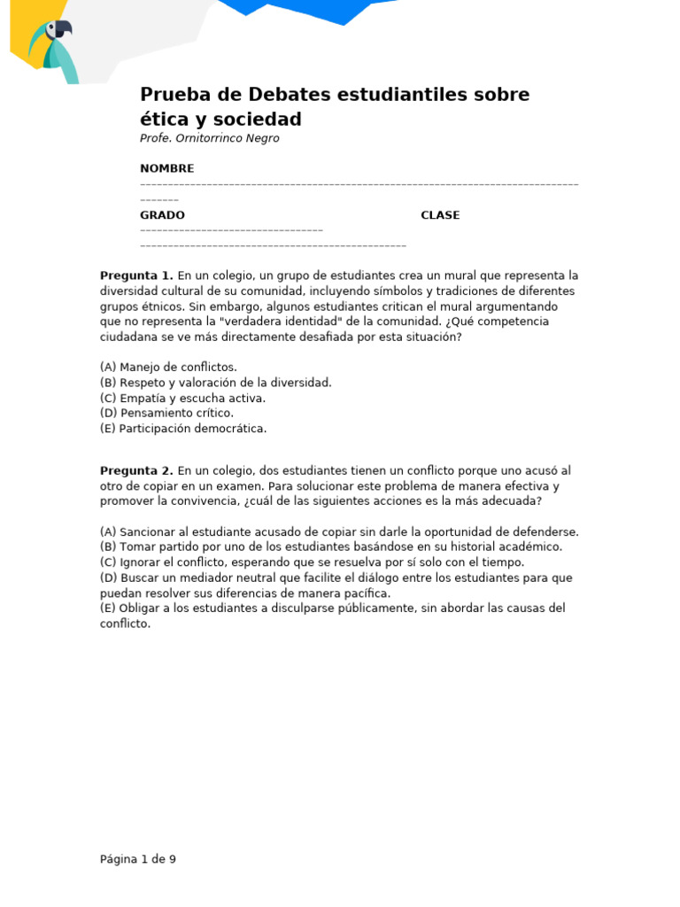 Debates Estudiantiles sobre Ética y Sociedad | PDF | Minería | Libertad ...