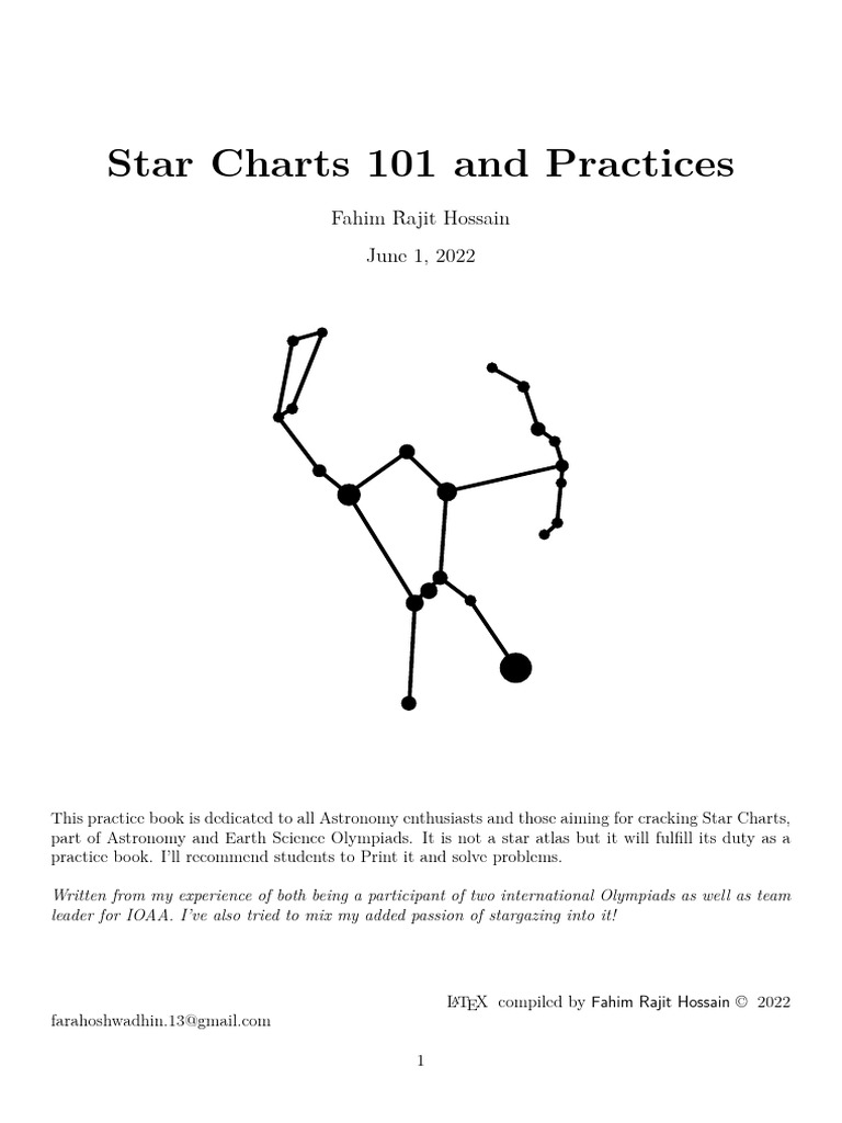 Astronomy Practice: Star Charts 101 | PDF | Constellation | Ptolemy