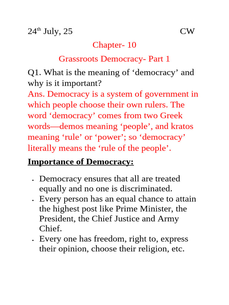 Understanding Grassroots Democracy | PDF | Democracy | Political Ideologies