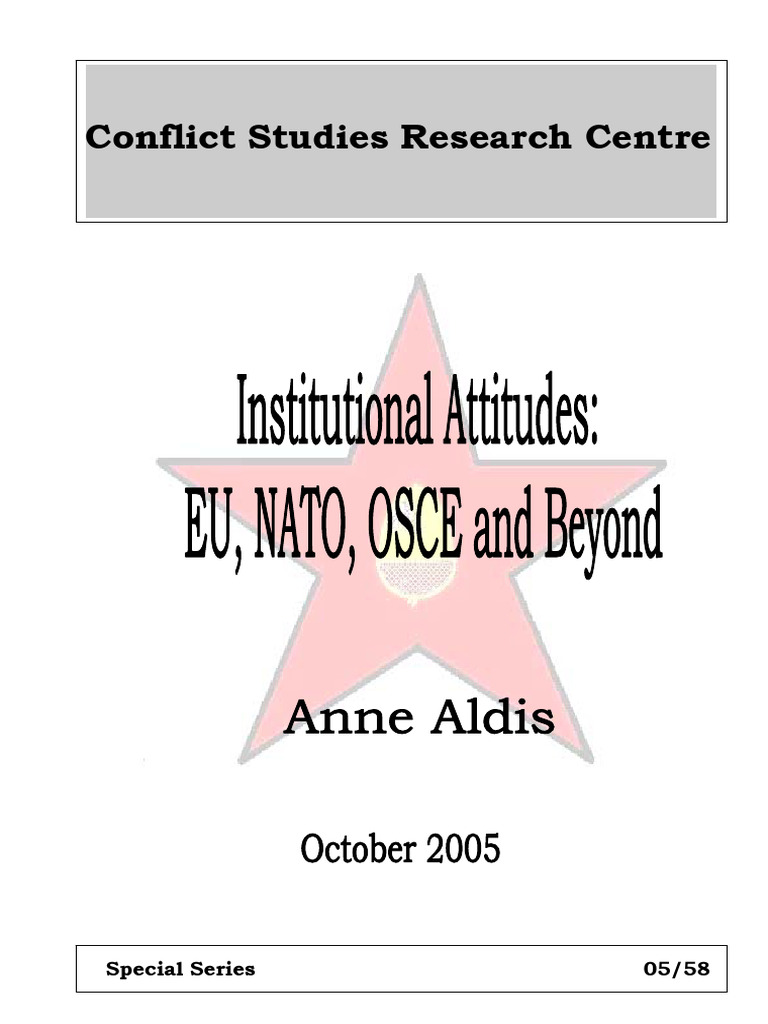 EU, NATO, OSCE: Institutional Attitudes Analysis | PDF | Nato ...