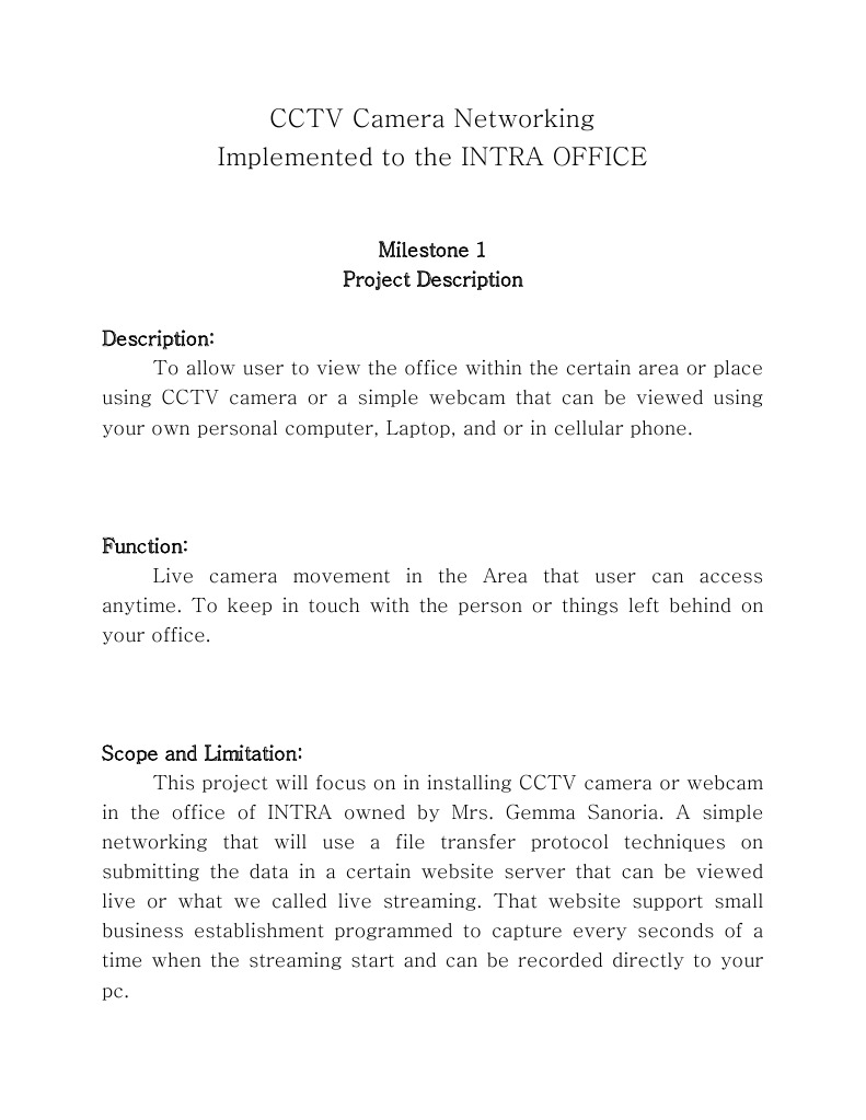 Office CCTV Networking Setup Guide | PDF
