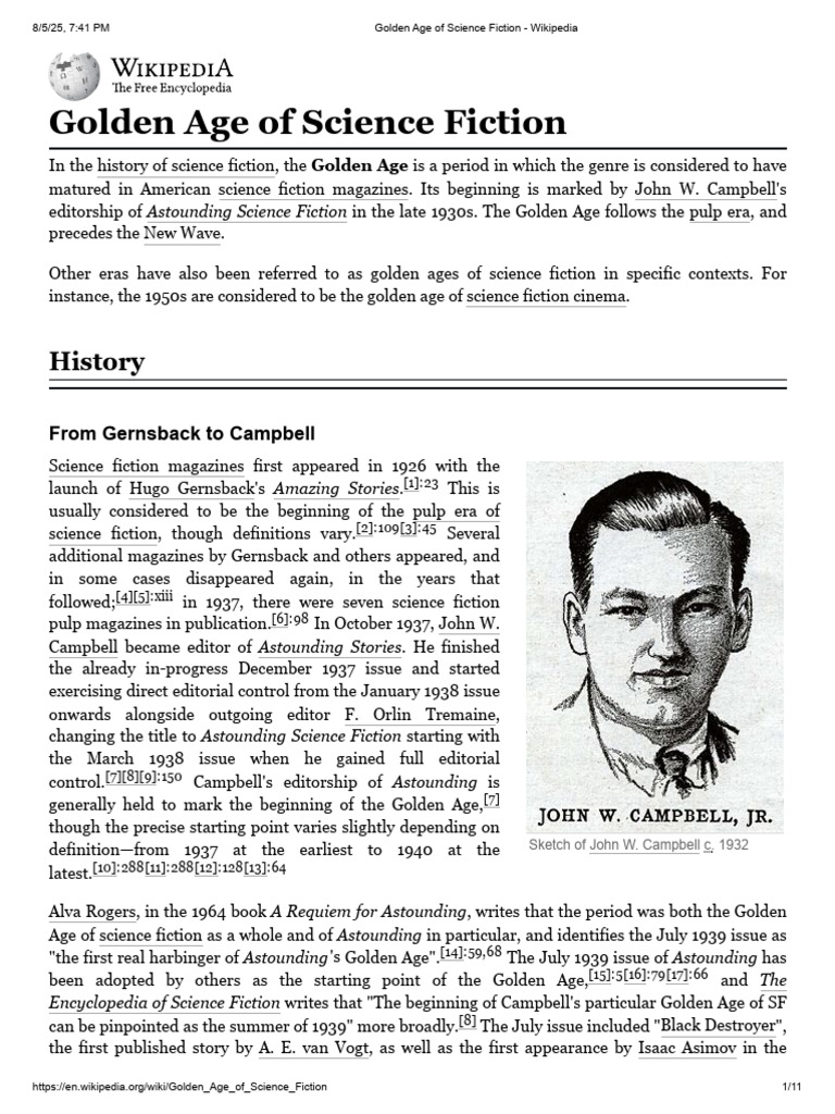 Golden Age of Science Fiction | PDF | Science Fiction | Speculative Fiction