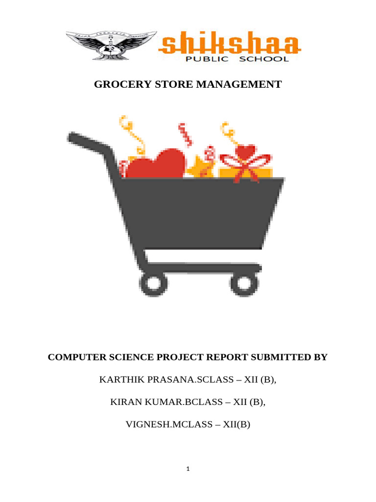 Grocery Store Management | PDF | My Sql | Python (Programming Language)