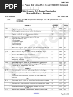 BME654B Renewable Energy Model Paper | PDF | Renewable Energy ...