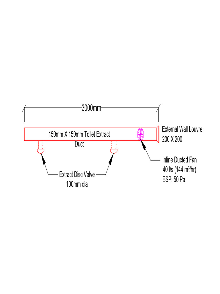 Toilet Extract Duct Specifications | PDF