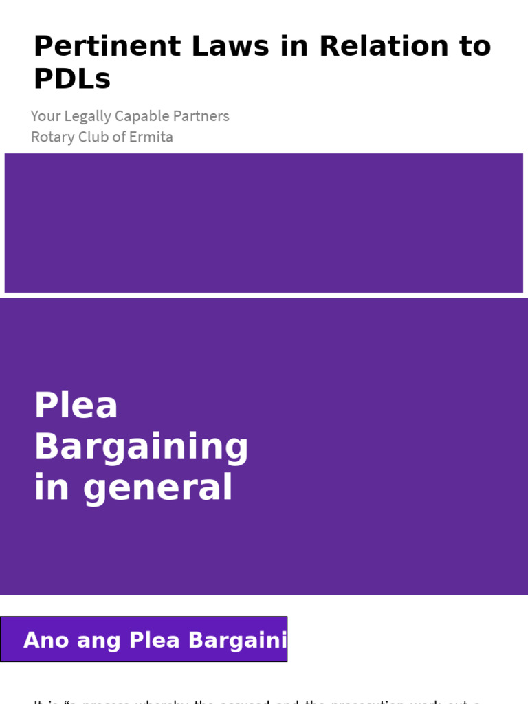 Pertinent Laws in Relation To PDLs | PDF